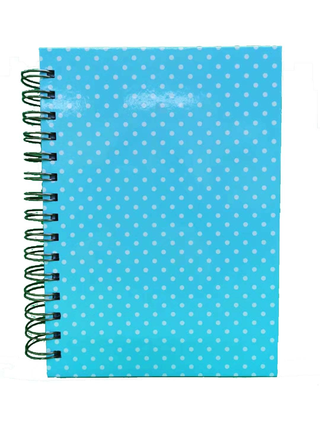 Blue PVC Hard Cover Custom Printed Spiral Notebooks Metal Double Spiral Binding